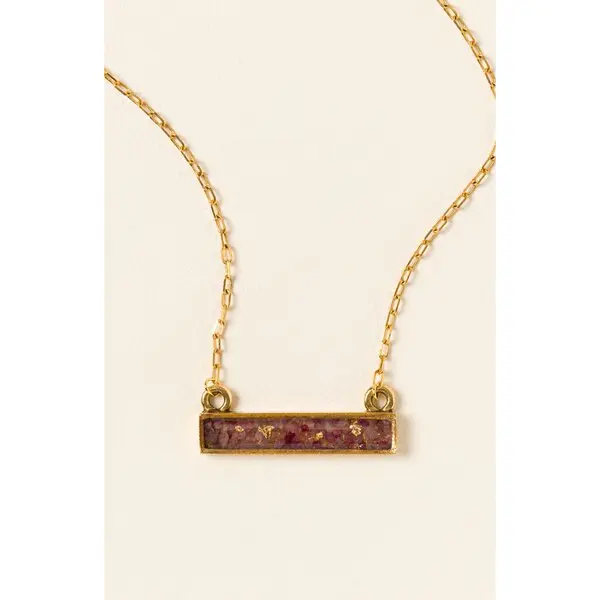 UNCOMMON GOODS Gold Vermeil Birthstone Pendant Necklace - July - Ruby