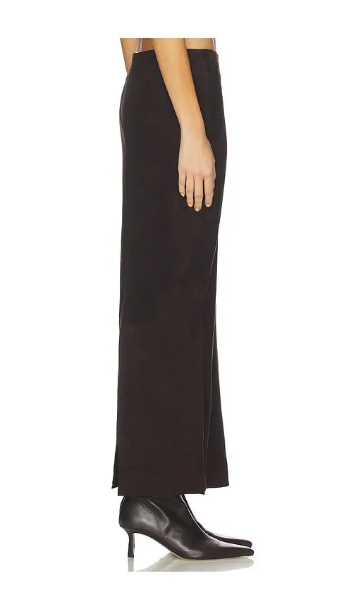 ST. AGNI Suede Column Skirt - Chocolate