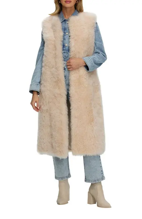 Gorski Genuine Shearling Collarless Long Vest