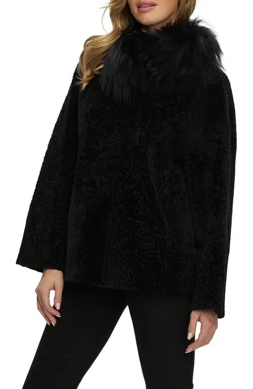 Gorski Reversible Shearling Jacket With Shearling Collar