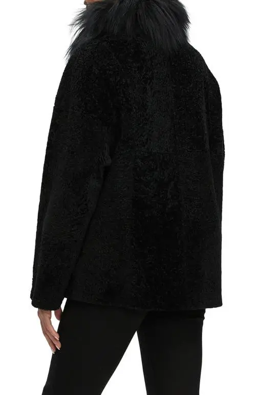 Gorski Reversible Shearling Jacket With Shearling Collar