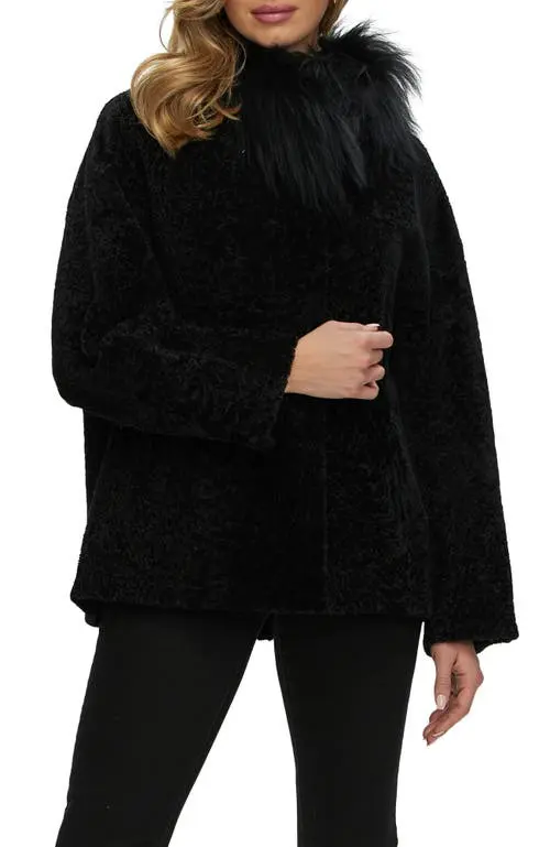Gorski Reversible Shearling Jacket With Shearling Collar