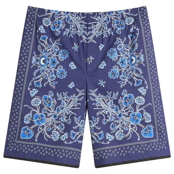Gucci Flower Bandana Print Shorts - Blue