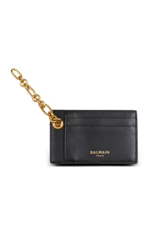 Balmain Pulse Monogram Jacquard Card Holder - Black