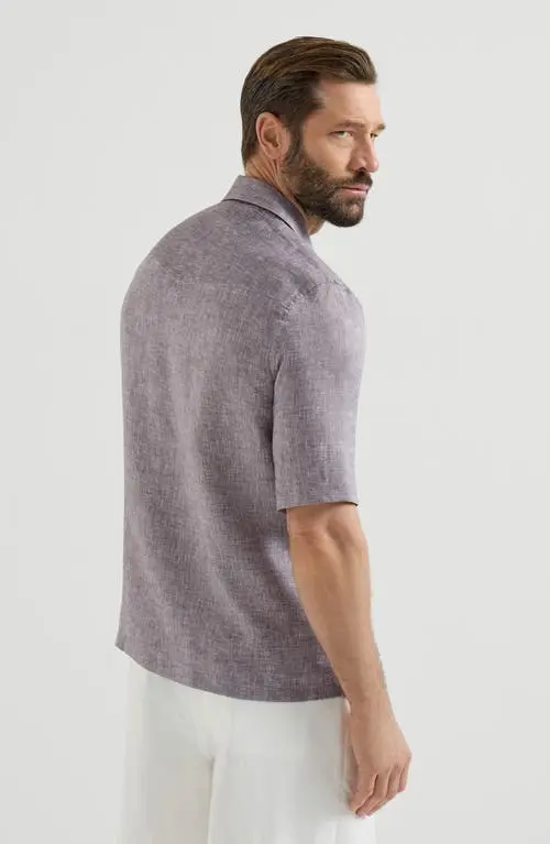 Brunello Cucinelli Short Sleeve Shirt - Hazelnut