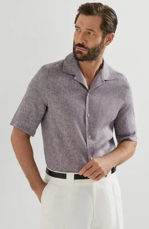 Brunello Cucinelli Short Sleeve Shirt - Hazelnut