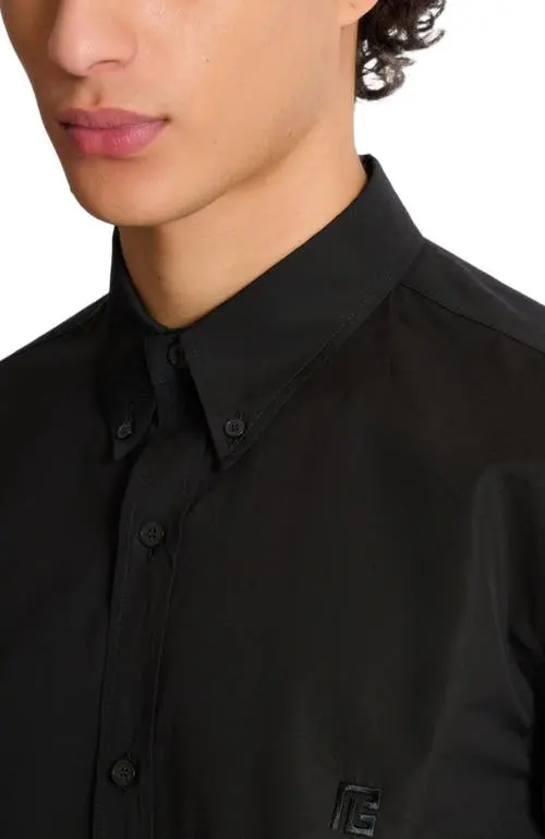Balmain Cotton Poplin Shirt - Black