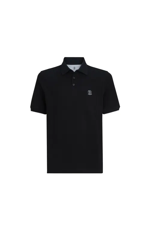 Brunello Cucinelli Piqué Polo Shirt - Black