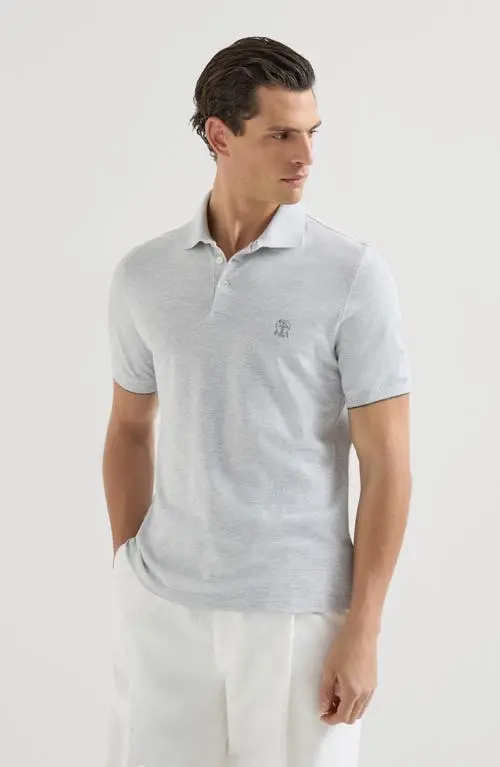 Brunello Cucinelli Piqué Polo Shirt - Light Grey