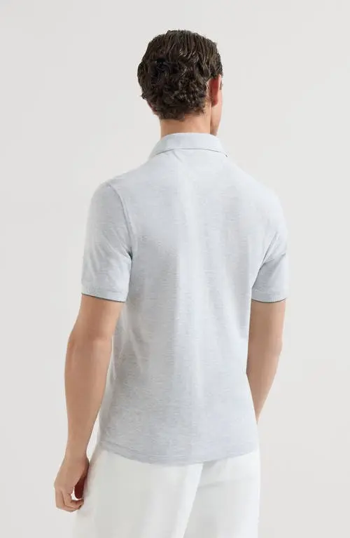 Brunello Cucinelli Piqué Polo Shirt - Light Grey