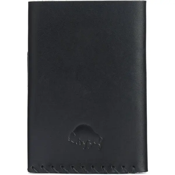 EZRA ARTHUR No. 2 Card Holder Wallet - Black