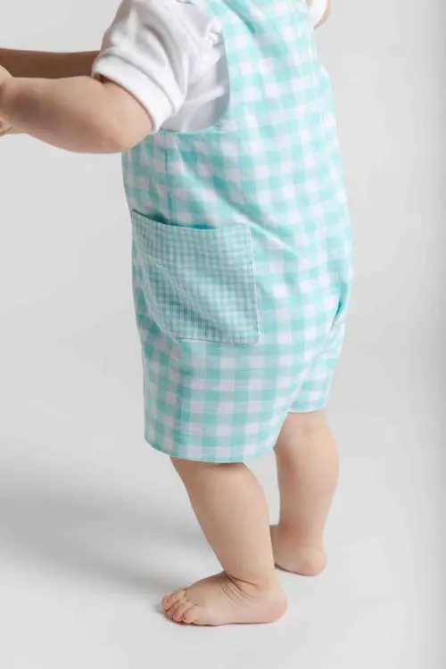 FLORENCE EISEMAN Gingham Linen-look Shortall
