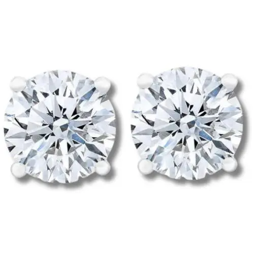BLISS DIAMOND Diamond Stud Earrings 3ct Tw 14k Gold - 14k White Gold