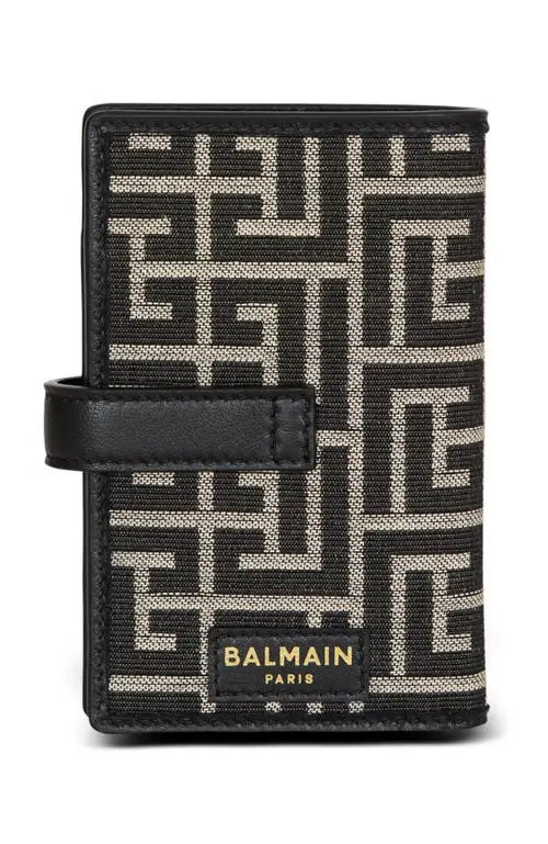 Balmain Pulse Holder Monogram Jacquard Card Holder