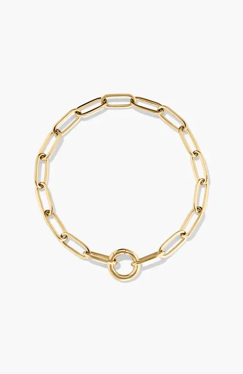 Mejuri Paperclip Chain Charm Bracelet - 18k Gold Vermeil