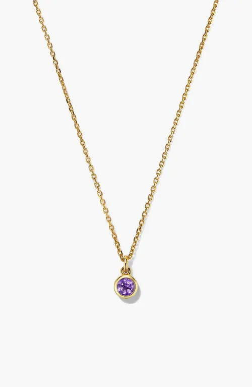 Mejuri Sia Birthstone Pendant Necklace - Amethyst