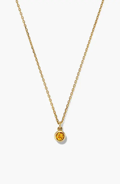 Mejuri Sia Birthstone Pendant Necklace - Citrine