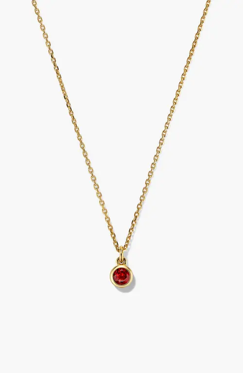 Mejuri Sia Birthstone Pendant Necklace - Garnet
