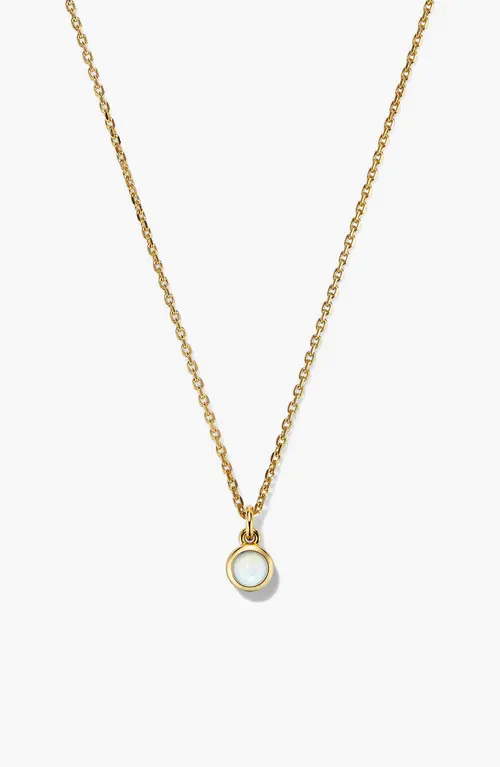Mejuri Sia Birthstone Pendant Necklace - Opal