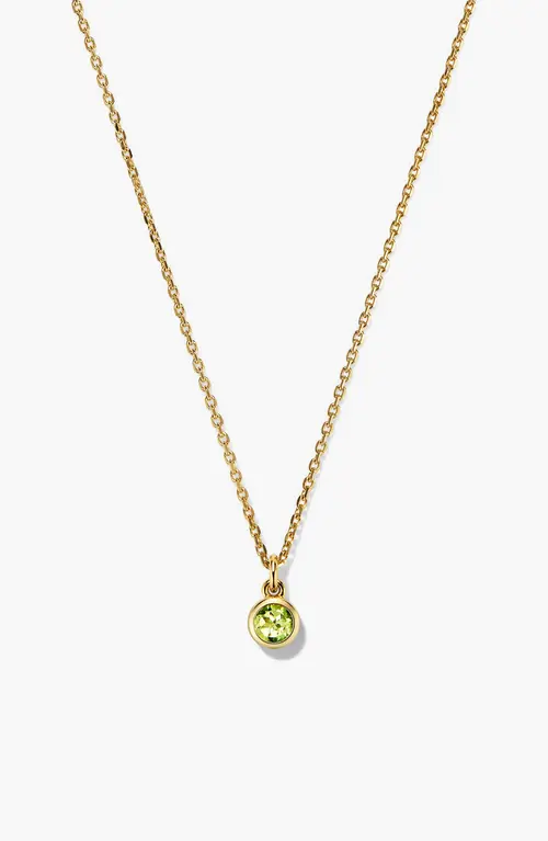 Mejuri Sia Birthstone Pendant Necklace - Peridot