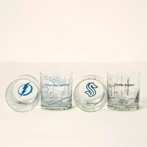 UNCOMMON GOODS Nhl Arena Map Glassesset Of 2 - Pittsburgh Penguins