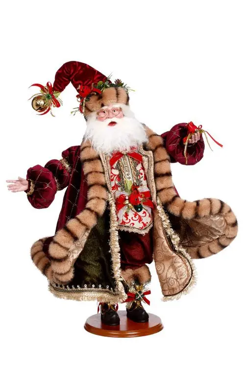 MARK ROBERTS Bird Lover Santa - Medium Brown