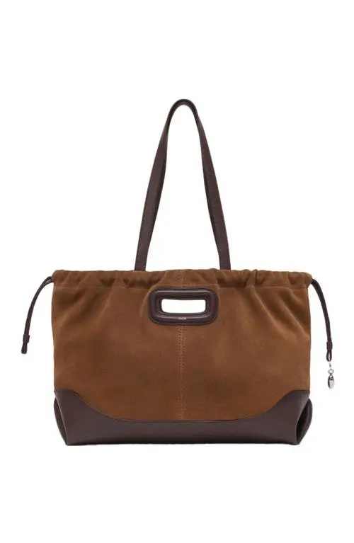 Maje Leather And Suede Milpli Tote Bag