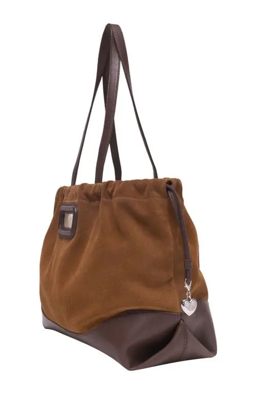 Maje Leather And Suede Milpli Tote Bag