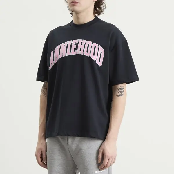 ANNIE HOOD College Arch T-shirt - Navy