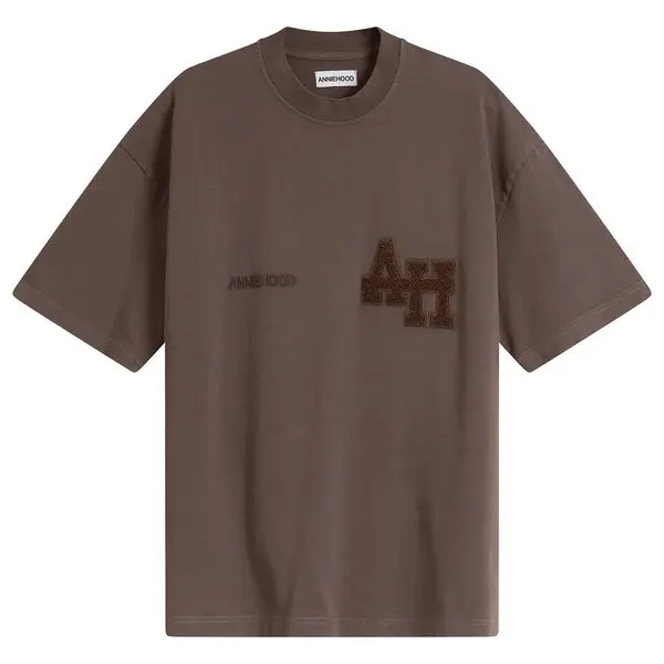 ANNIE HOOD College T-shirt - Washed Brown