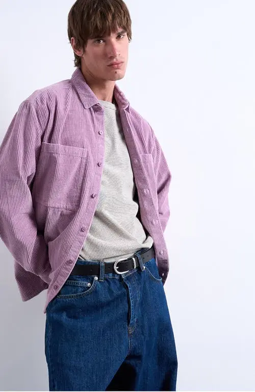 Topman Regular Fit Corduroy Button-up Shirt