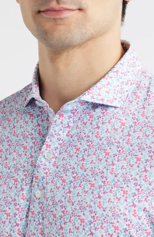 Johnnie-o Charmer Floral Performance Jersey Polo