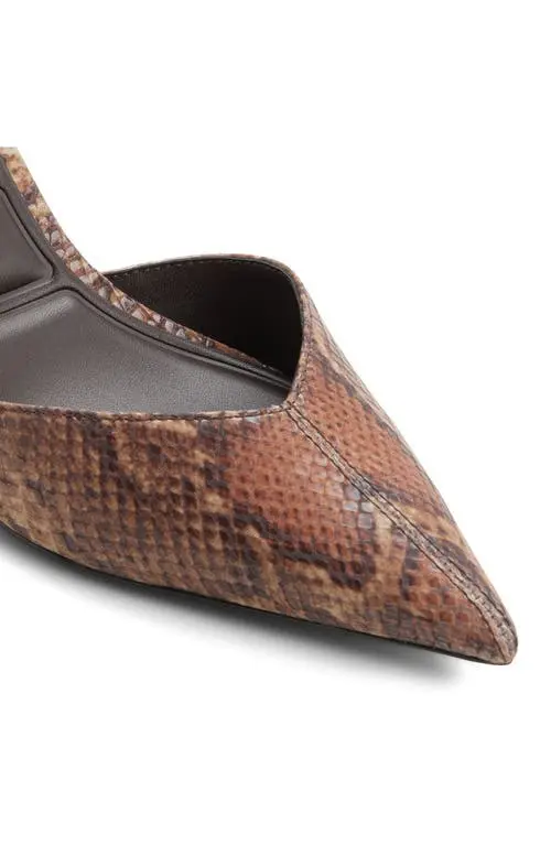 Aldo Pointed Toe Slingback Pumps - Brown Multi