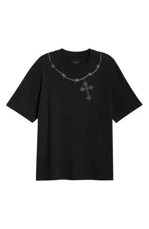 PACSUN Barbed Cross Cotton Graphic T-shirt
