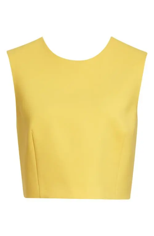 Carolina Herrera Stretch Virgin Wool Crop Top - Daffodil