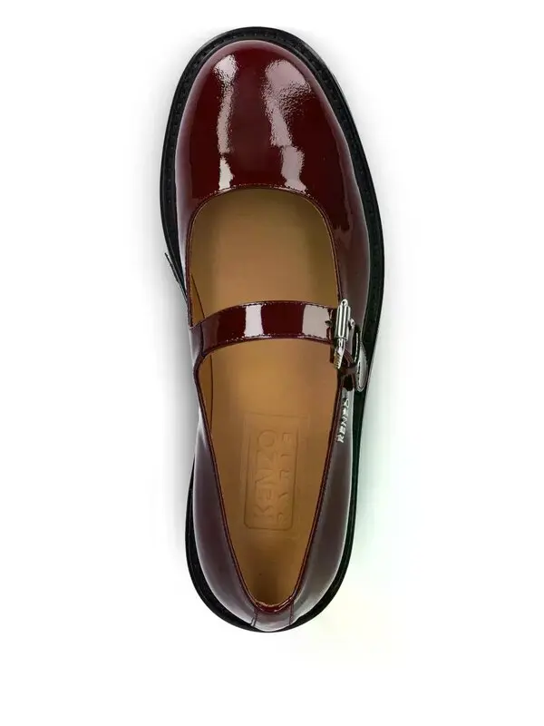 Kenzo Meari Buckle-strap Leather Flats