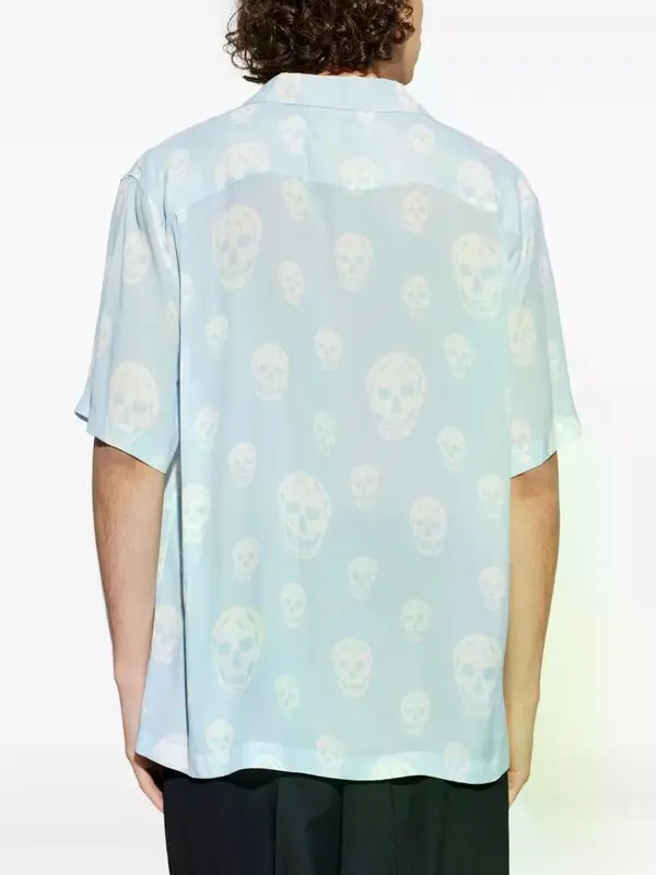 Alexander McQueen Skull-pattern Shirt - Blue