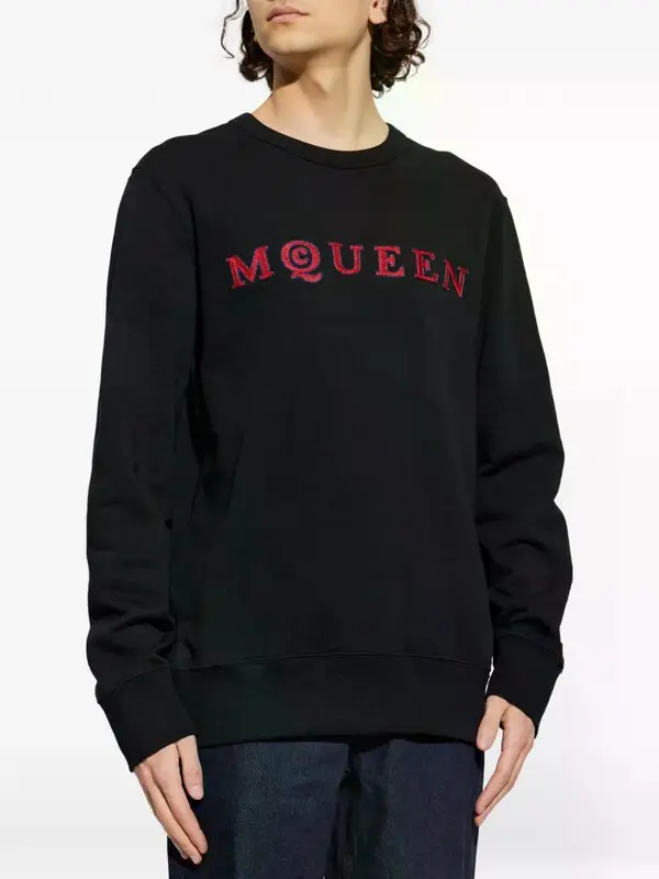 Alexander McQueen Long-sleeve Embroidered Sweater - Black