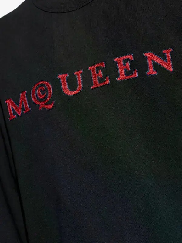 Alexander McQueen Long-sleeve Embroidered Sweater - Black