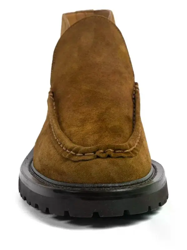 Legres Moc Stitching Ankle Boots - Brown