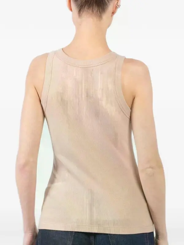 Velvet By Graham & Spencer Ribbed Round-neck Tank Top - Neutrals