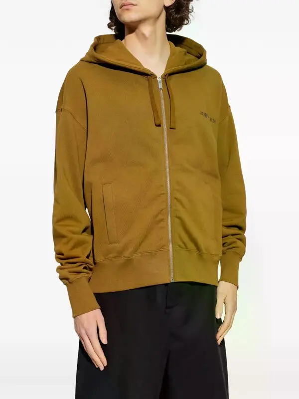 Alexander McQueen Zip-up Hooded Sweatshirt - Brown