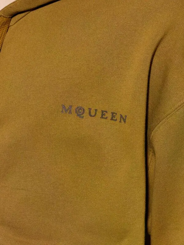 Alexander McQueen Zip-up Hooded Sweatshirt - Brown