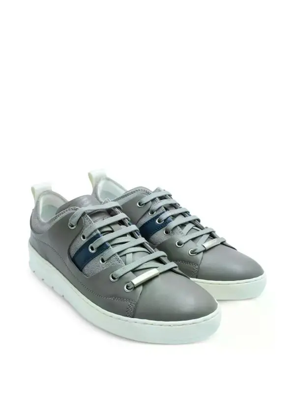 Dior Leather And Suede Panelled Logo Plaque Lace-up Sneakers