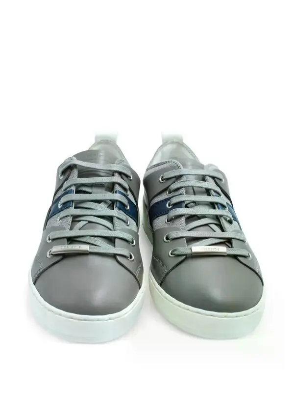 Dior Leather And Suede Panelled Logo Plaque Lace-up Sneakers