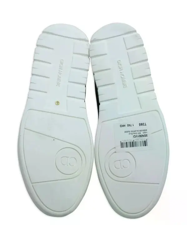 Dior Leather And Suede Panelled Logo Plaque Lace-up Sneakers