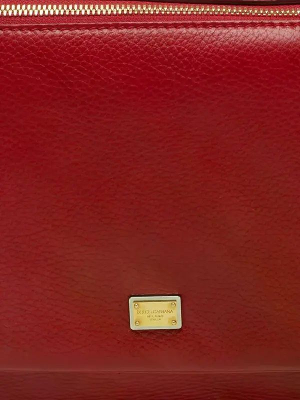 Dolce & Gabbana Leather Tote Bag - Red