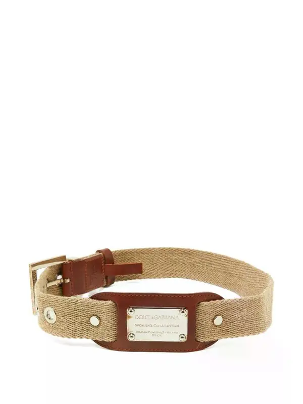 Dolce & Gabbana Canvas Belt - Neutrals