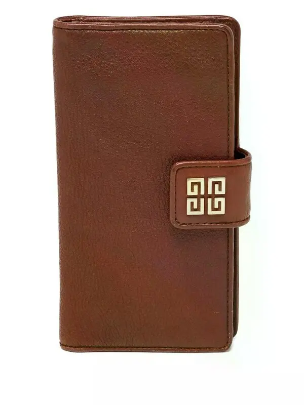 Givenchy Logo Flap Continental Wallet - Brown