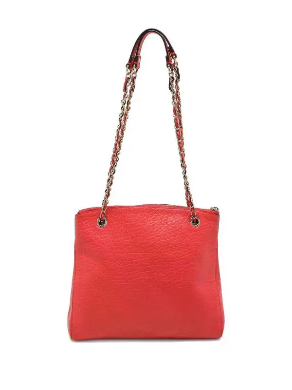 Dkny Leather Tote With Chain Straps
